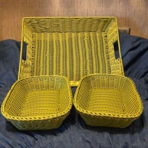 Prepology | Dining | Nib Prepology Polywicker Serving Tray Set | Poshmark